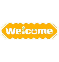 Sign symbol word welcome Royalty Free Vector Image