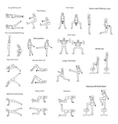 Yoga exercises workout Royalty Free Vector Image