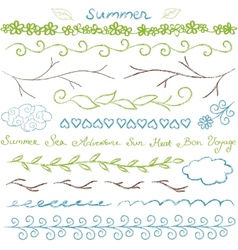 Hand drawn menu elements set Royalty Free Vector Image