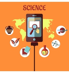 Physics science flat design Royalty Free Vector Image