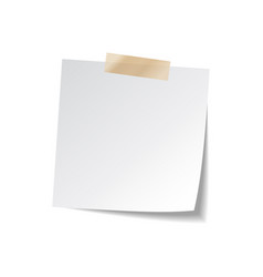 White note papers with adhesive tape Royalty Free Vector