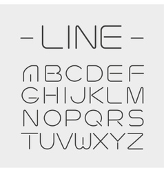 Line geometric font design abstract modern Vector Image