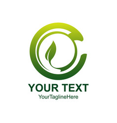 Bio logo element green leaves icon Royalty Free Vector Image