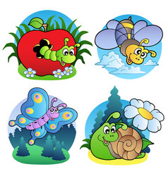 Various cute butterflies Royalty Free Vector Image