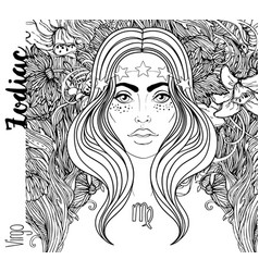 Drawing virgo astrological sign as a beautiful Vector Image