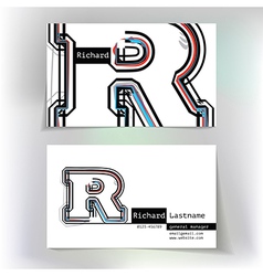 Colorful font letter r Royalty Free Vector Image