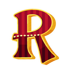 Letter u in circus style Royalty Free Vector Image