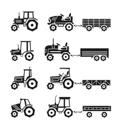 Farm labels with tractor Royalty Free Vector Image
