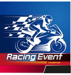 Racing poster template Royalty Free Vector Image