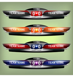 Soccer and football scoreboard template Royalty Free Vector
