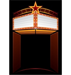 Theater sign movie premiere Royalty Free Vector Image