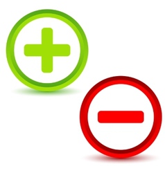 Plus minus multiply divide mathematical symbols Vector Image