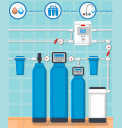 Water filter in a flat style Royalty Free Vector Image