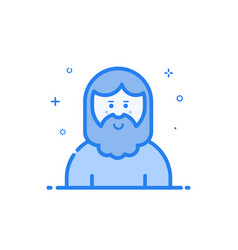 Cute jewish emoticon holding heart symbol Vector Image