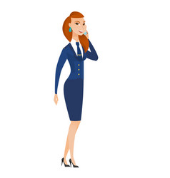 Business woman talking phone Vector Image by studiostoks - Image ...