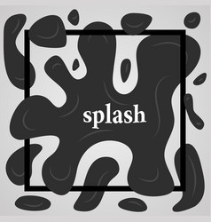 Big red splash with lots of small splashes Vector Image