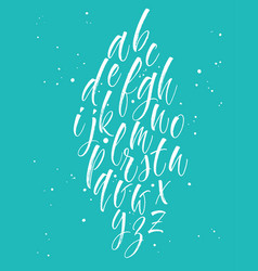 Brushpen lettering alphabet Royalty Free Vector Image