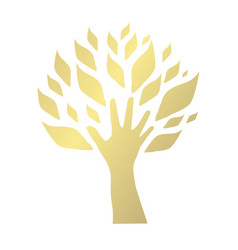 Golden tree symbol Royalty Free Vector Image - VectorStock