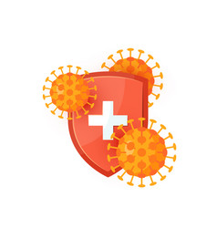 Immune system icon in cartoon style Royalty Free Vector