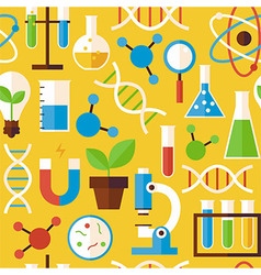 Science seamless pattern in flat design style Vector Image