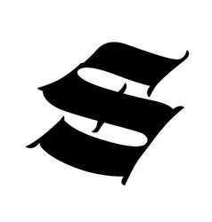 Letter s in gothic style alphabet symbol Vector Image