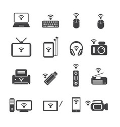 Data center icon set Royalty Free Vector Image