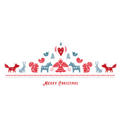 Scandinavian christmas banner background Vector Image