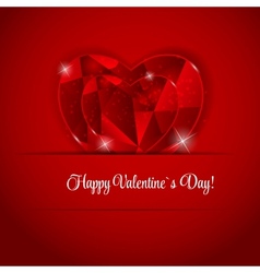 Happy valentines day card with heart music notes Vector Image