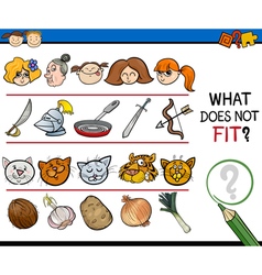 What does not fit game cartoon Royalty Free Vector Image