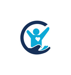 Health together logo design template Royalty Free Vector