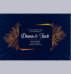 Subtle elegant wedding invitation card design Vector Image