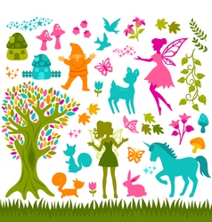 Cute magic frame composed of unicornsdragon Vector Image