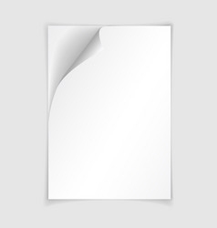 Lined paper with bent corner Royalty Free Vector Image