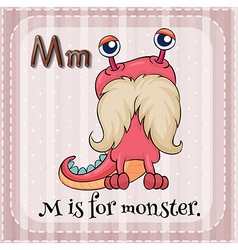 Flashcard alphabet m is for mother Royalty Free Vector Image