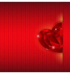 Happy valentines day card with heart music notes Vector Image