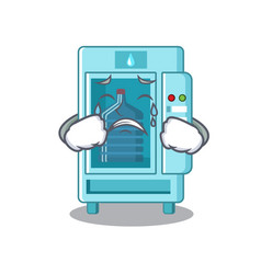 Crying water bottle mascot cartoon Royalty Free Vector Image