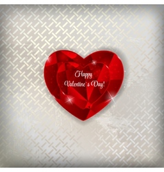 Happy valentines day card with heart music notes Vector Image