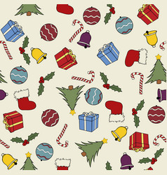 Christmas seamless pattern with balls Royalty Free Vector