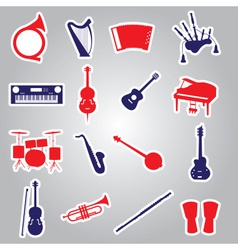 Border template with musical instruments Vector Image