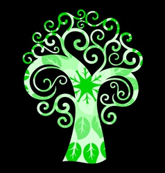 Small tree and butterflies Royalty Free Vector Image