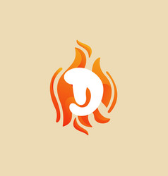 Drop fire logo design Royalty Free Vector Image