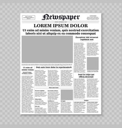 Old newspaper front page Royalty Free Vector Image