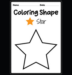 Letter a alphabet coloring page for preschool Vector Image