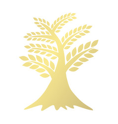 Golden tree symbol Royalty Free Vector Image - VectorStock