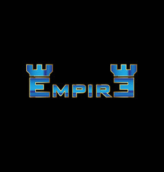 Empire brand logo kingdom and ribbon Royalty Free Vector