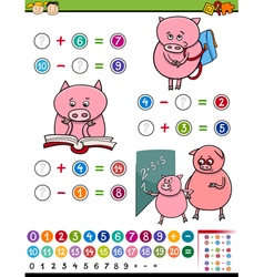 Logic puzzle game math education for young Vector Image