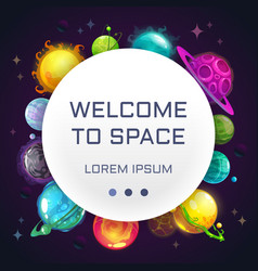 Vertical space banners set cosmic Royalty Free Vector Image