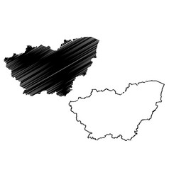 South yorkshire map Royalty Free Vector Image - VectorStock