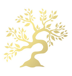 Golden tree symbol Royalty Free Vector Image - VectorStock