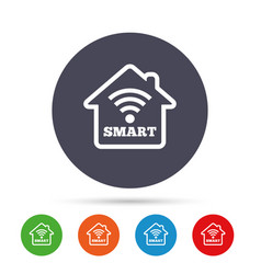 Smart home system icons set flat design style Vector Image